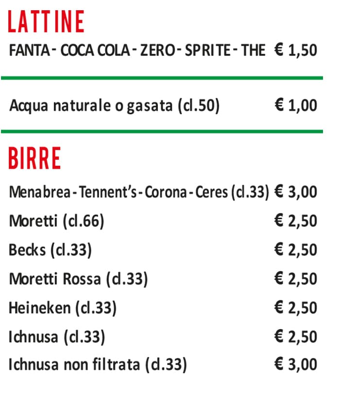 Ma Che Pizza Menu | Pizze, Focacce, Dolci, Kebab, Hot dog, Birre e Bibite